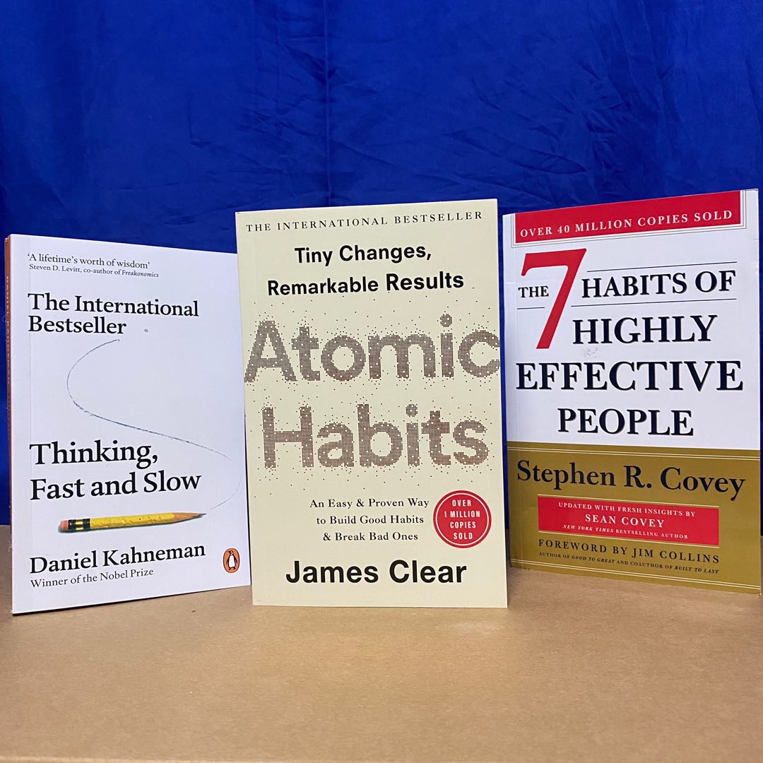 SALE!! 950 TRIO BUNDLE! Atomic Habits, Thinking Fast and Slow, 7 Habits ...