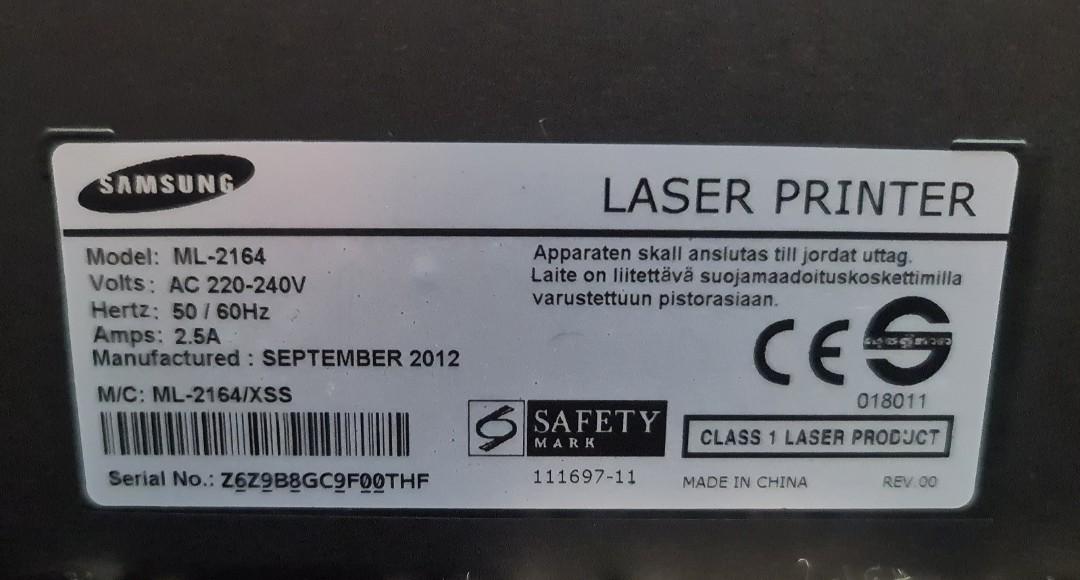 Samsung ML-2164 Laser Printer, Computers & Tech, Printers, Scanners ...