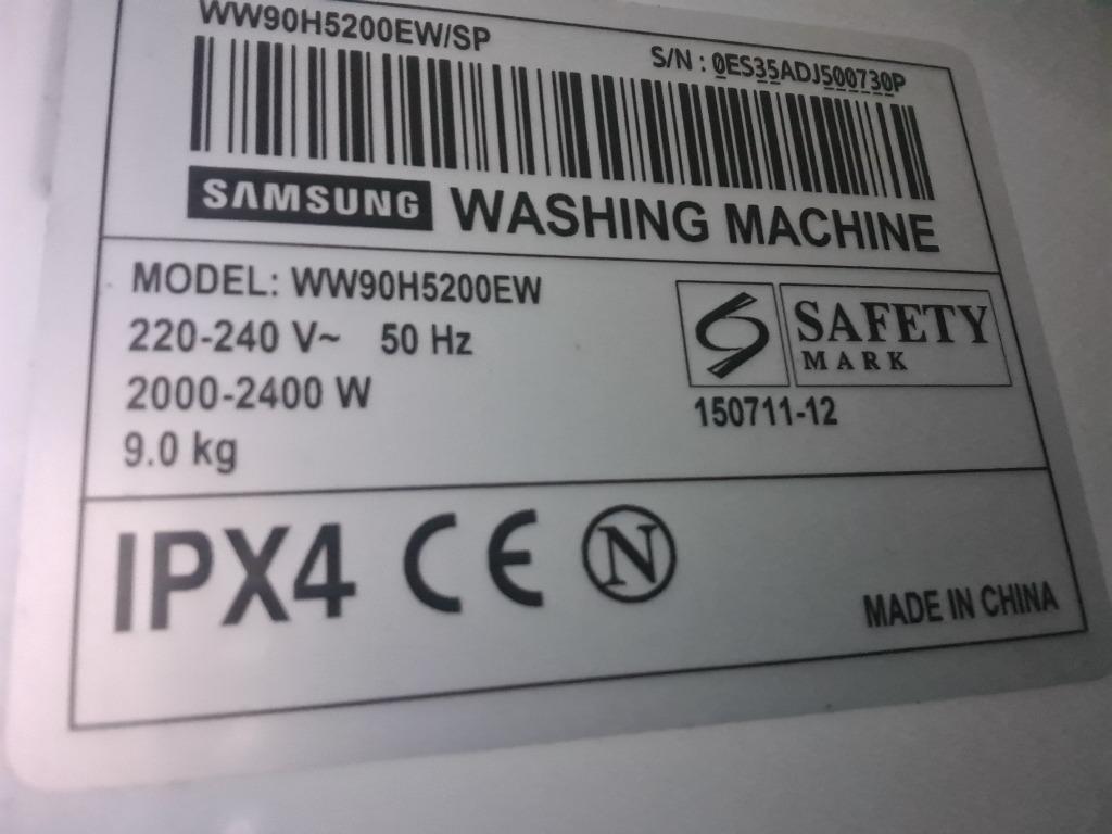 Samsung Washer WW90 Eco Bubble Washer, TV & Home Appliances, Washing ...