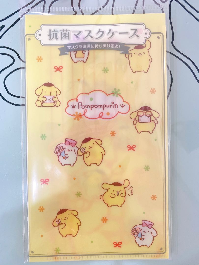 全新未拆封正品sanrio hello kitty putin 布丁狗 口罩收納夾, 家具及居家用品, 戶外家具在旋轉拍賣
