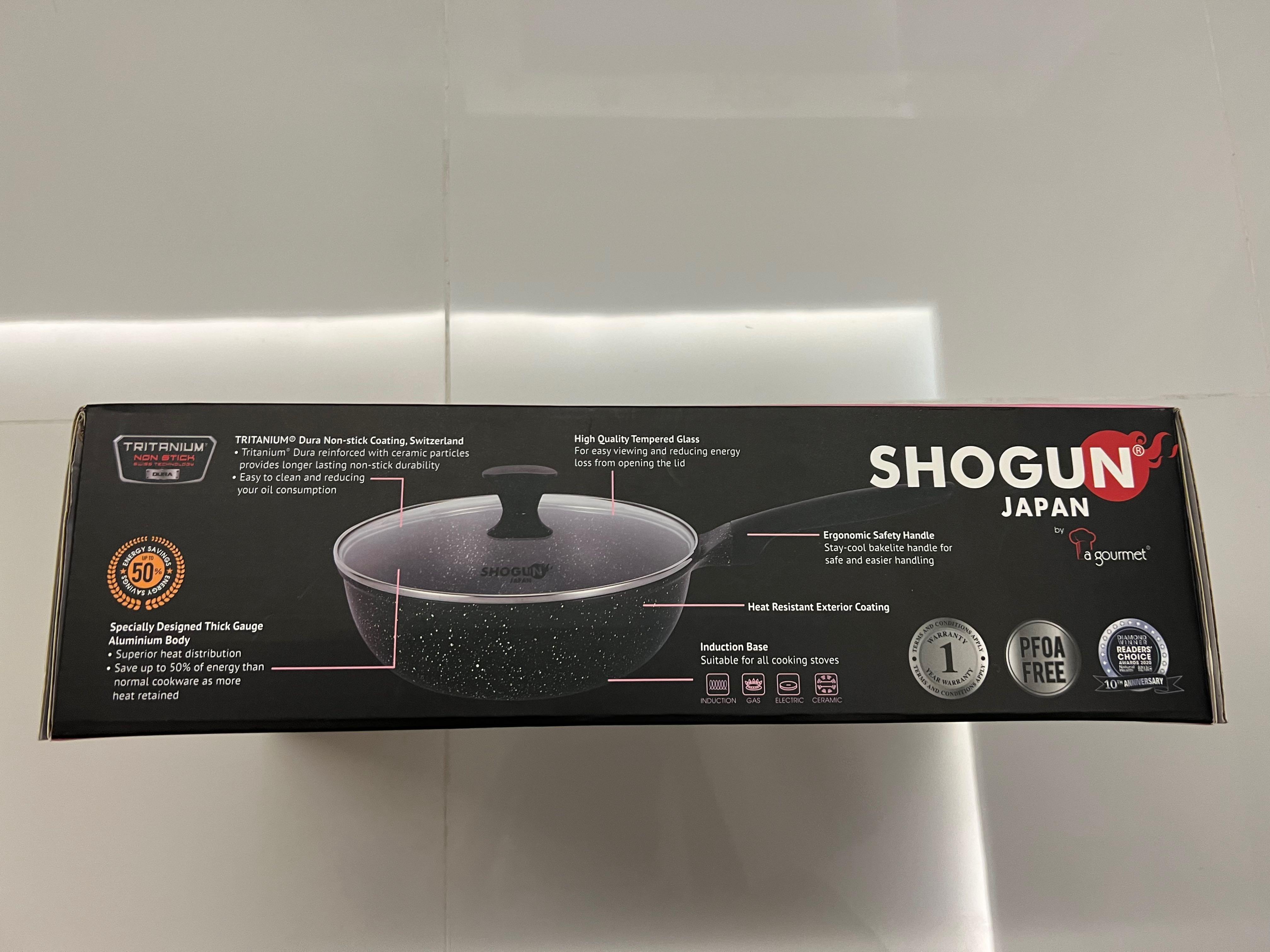 SHOGUN JAPAN Wok Pan with Glass lid, Furniture & Home Living ...