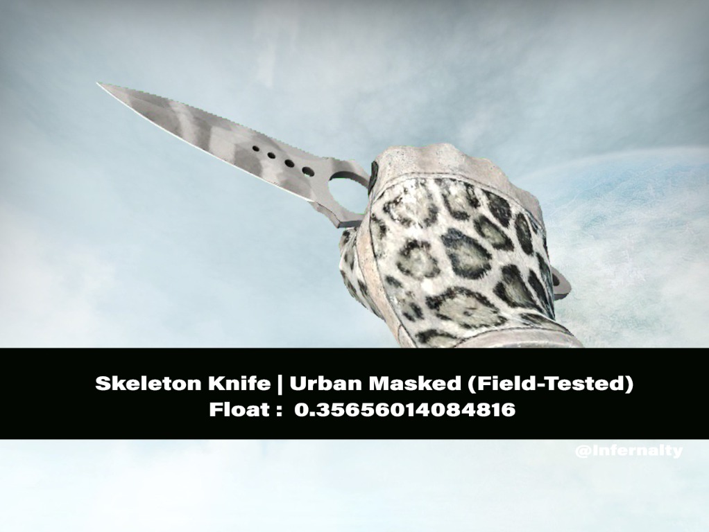 Skeleton Knife Urban Masked FT CSGO SKINS KNIVES, Video Gaming, Gaming ...