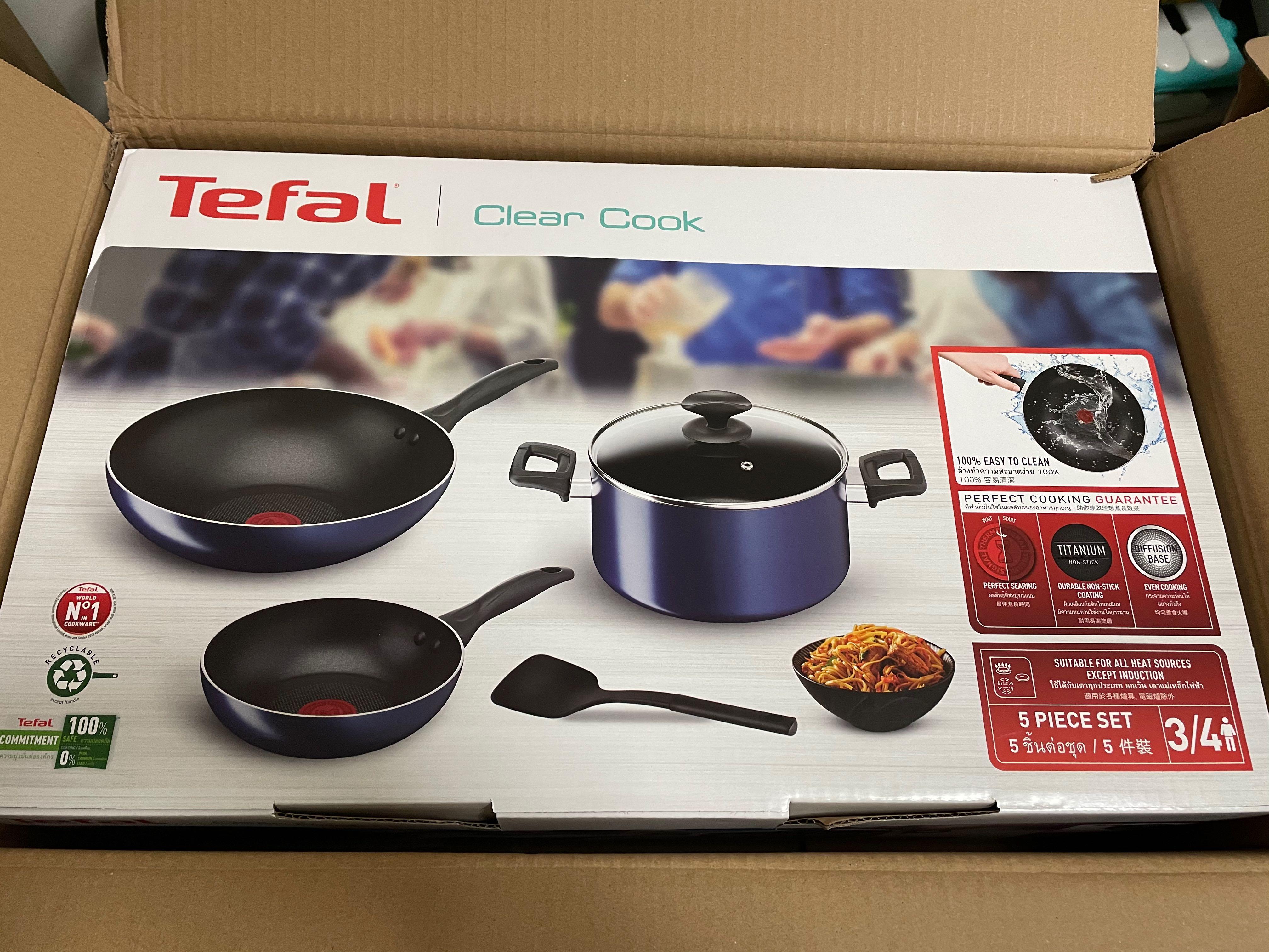 Tefal clear cook 5pcs set, Furniture & Home Living, Kitchenware ...