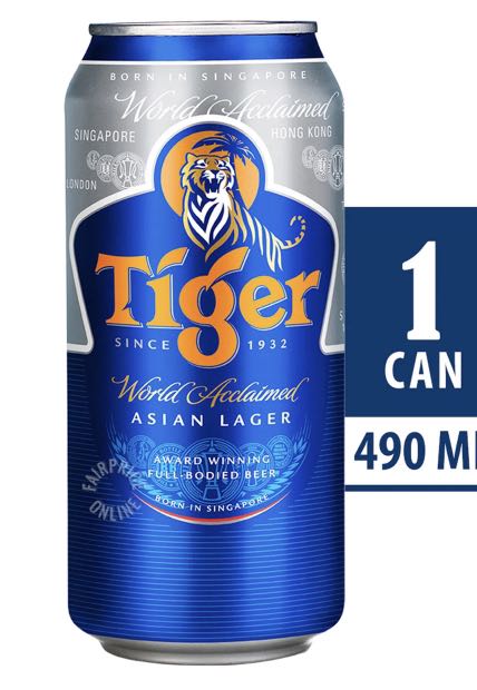 Tiger Beer 490ml x10 cans, Food & Drinks, Alcoholic Beverages on Carousell
