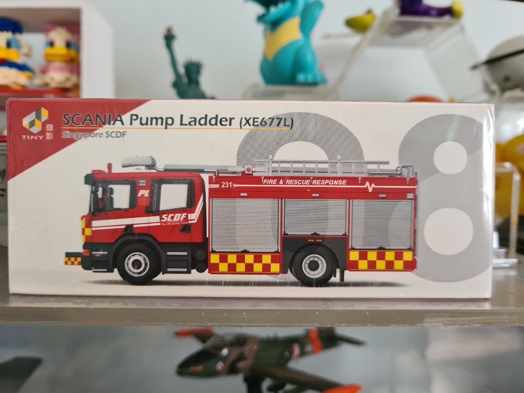 Tiny SCDF Pump Ladder Fire Engine, Hobbies & Toys, Toys & Games on ...