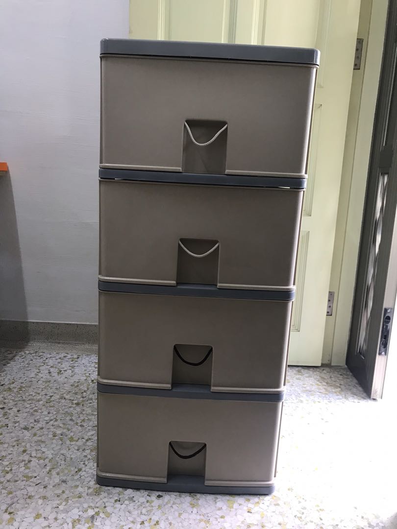 Toyogo Plastic 4-Drawer Cabinet, Furniture & Home Living, Furniture ...