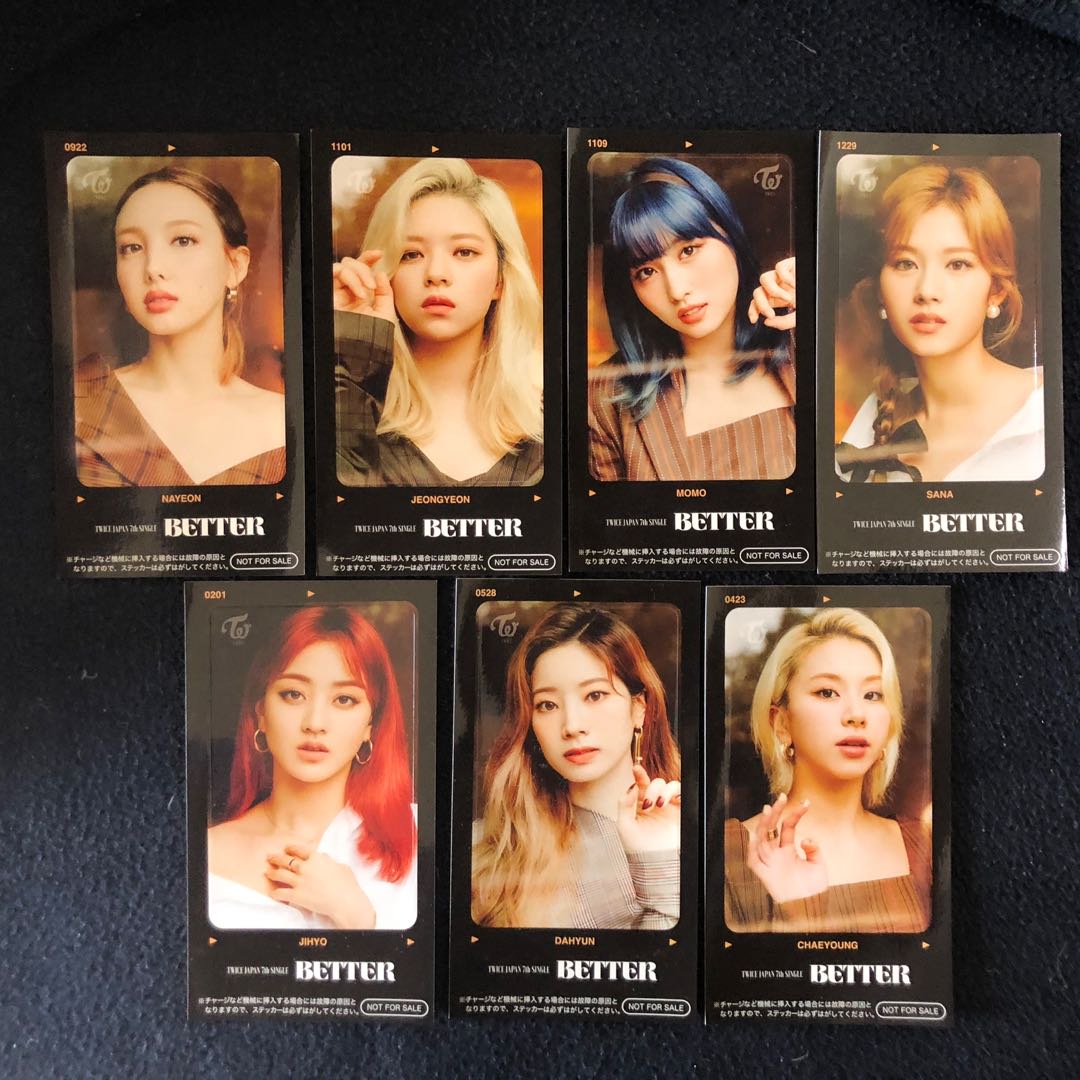 [TWICE官方][現貨] 日單BETTER IC card sticker貼紙, 興趣及遊戲, 收藏品及紀念品, 韓流 - Carousell