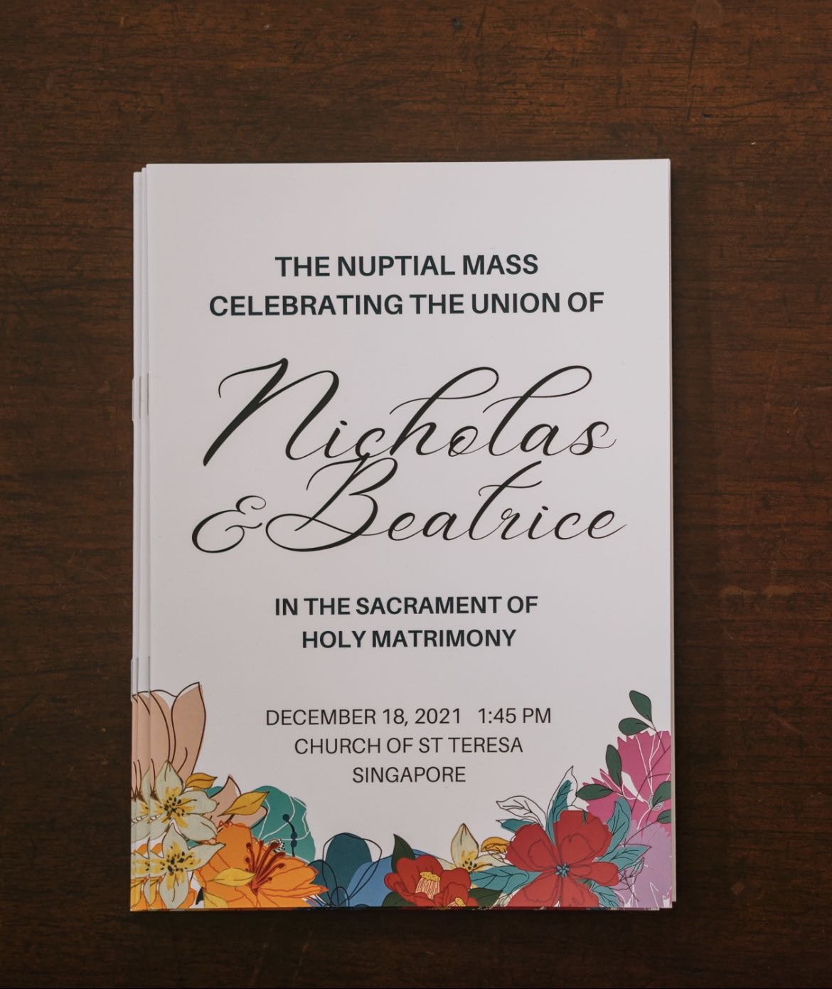 Personalized Wedding Mass Booklet, A5, Hobbies & Toys, Stationery ...