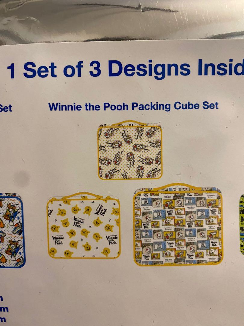 winnie the pooh packing cube set Disney, 傢俬＆家居, 家居裝飾, 家居裝飾 - 其他 - Carousell
