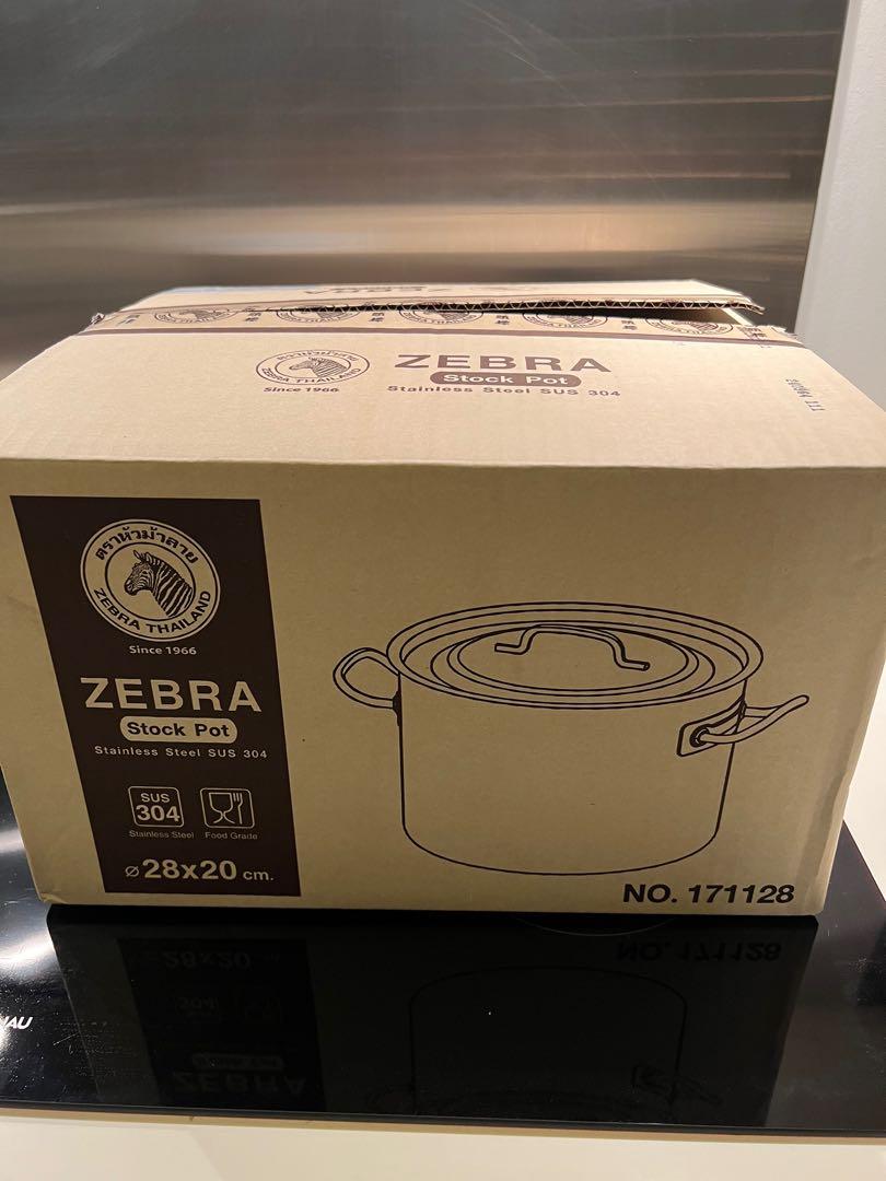 Zebra Stainless Steel Stock Pot 28cm, Furniture & Home Living ...