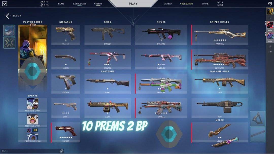 10 PREMIUMS CELESTIAL FAN + GP DAGGER CHEAP VALORANT ACCOUNT, Video ...