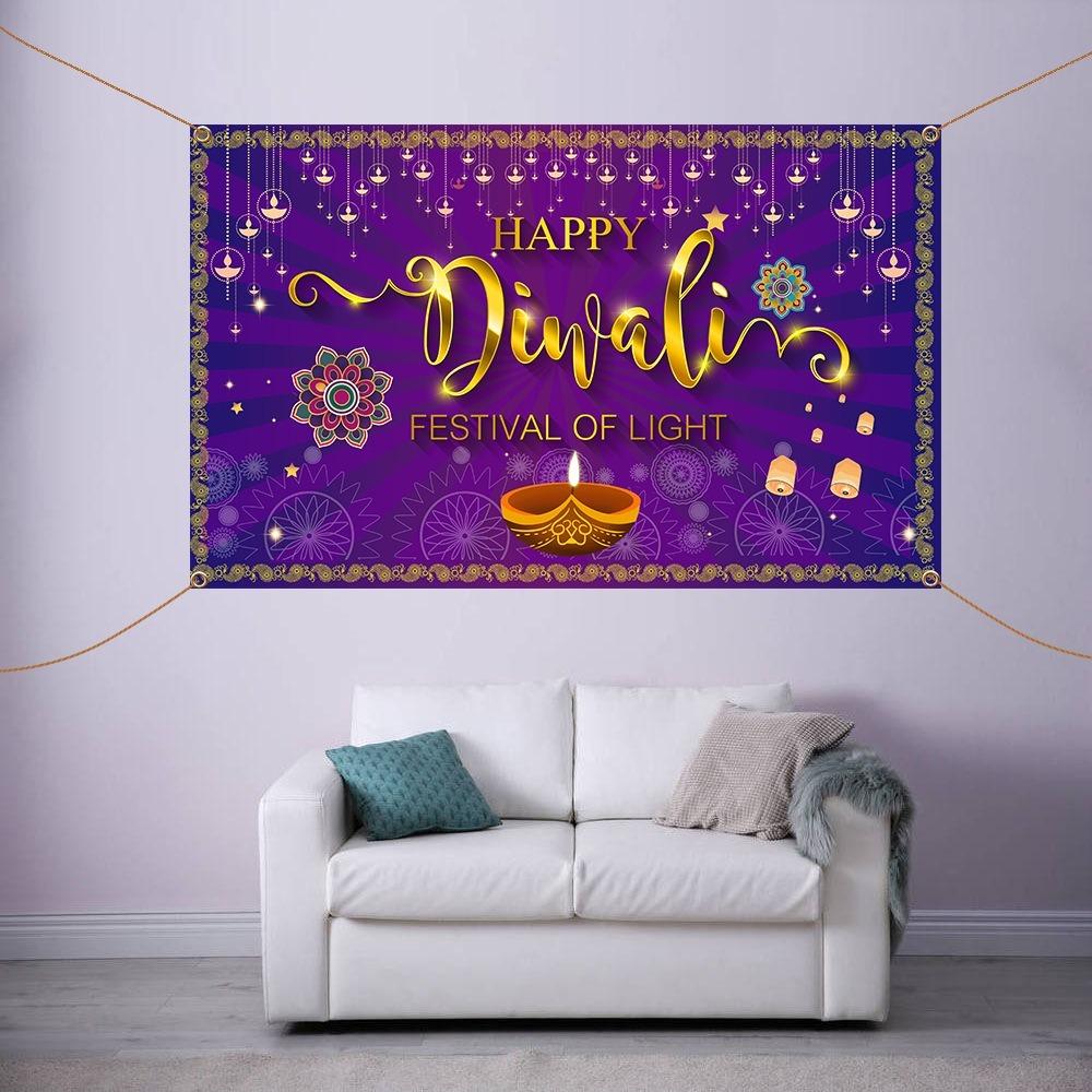 2022 Deepavali Happy Diwali Backdrop Banner Decor, Party Photography ...