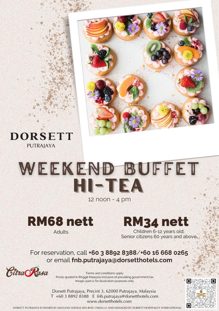 2x Adult Gift Voucher for Buffet High Tea at Dorsett Putrajaya Citra ...