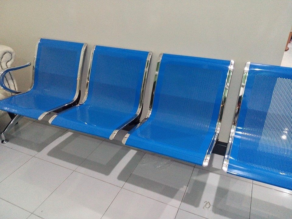 ..4 seater steel gang chair.;;', Furniture & Home Living, Furniture ...