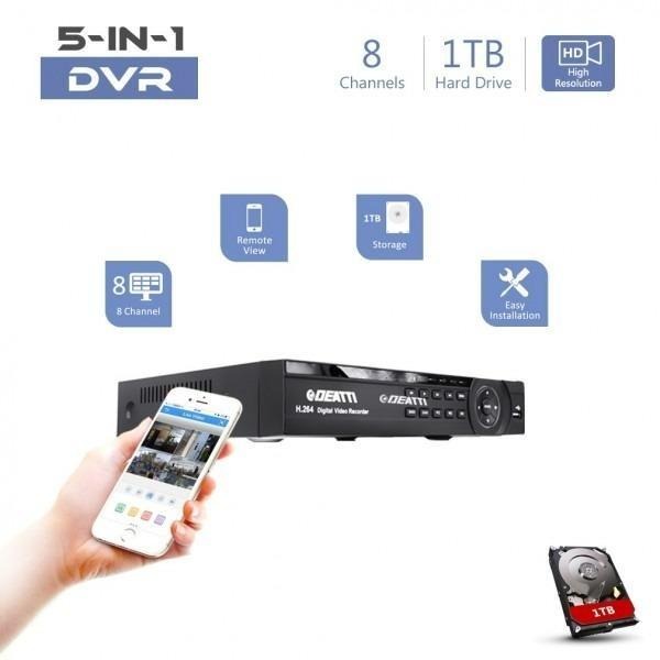 [733] 8 Channel CCTV DVR Recorder, DEATTI HD 1080P Lite 5in1 Hybrid DVR ...