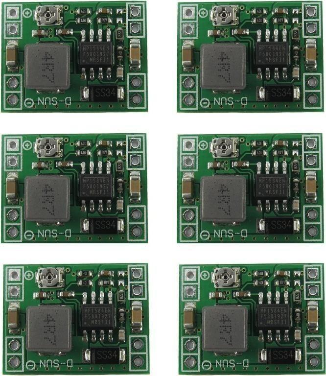 [802] eboot 6 Pack MP1584EN Ultra Small 3A Adjustable Step-Down Power Module DC-DC Buck ...