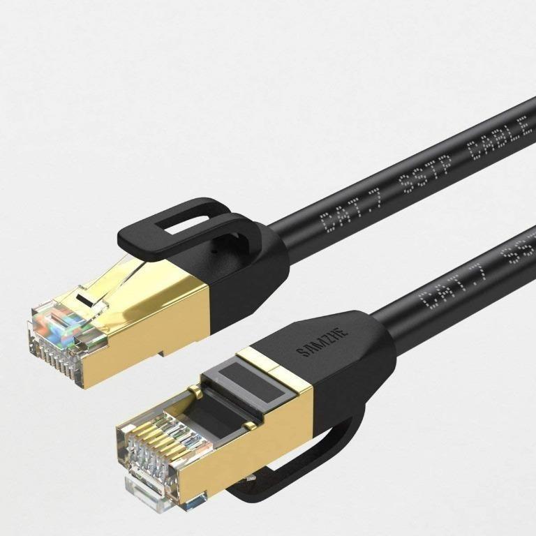 [807] SAMZHE Cat7 Ethernet Cable 12M , cat 7 Patch Cord Gigabit Network ...