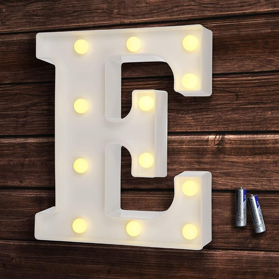 [991] LED Alphabet Letter Lights, Decorative Warm Plastic Light up ...