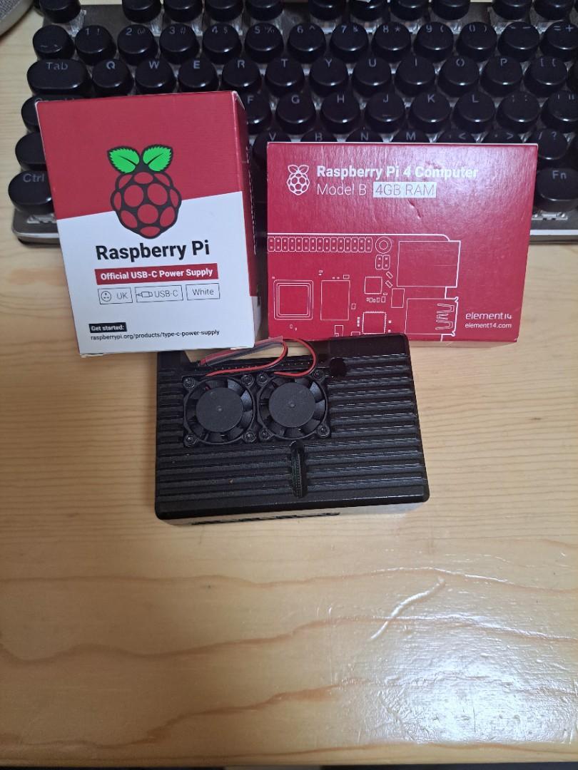 樹莓派 Raspberrypi 4 4b 4g Gb 帶 官方電源 Power Supply 以及 散熱器 Heatsink 電腦＆科技