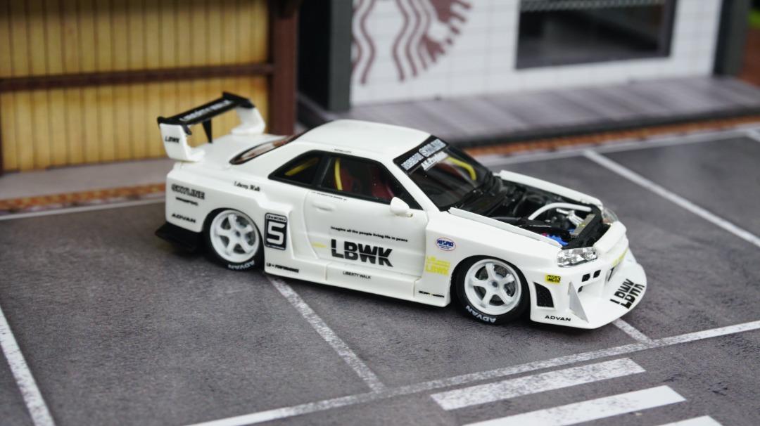 [現貨] Stance Hunters 1/64 Skyline GT-R R34 LB改裝版 Super Silhouette ER34 ...