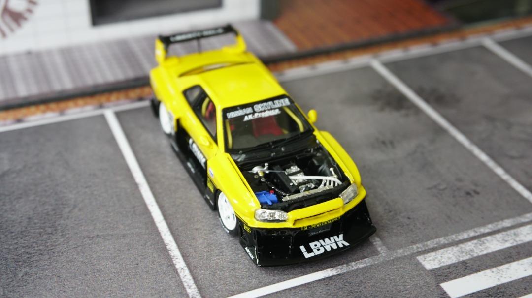 [現貨] Stance Hunters 1/64 Skyline GT-R R34 LB改裝版 Super Silhouette ER34 ...