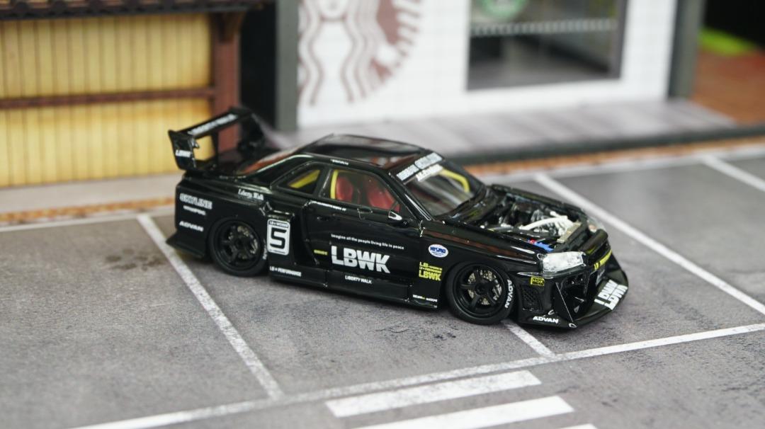 [現貨] Stance Hunters 1/64 Skyline GT-R R34 LB改裝版 Super Silhouette ER34 ...
