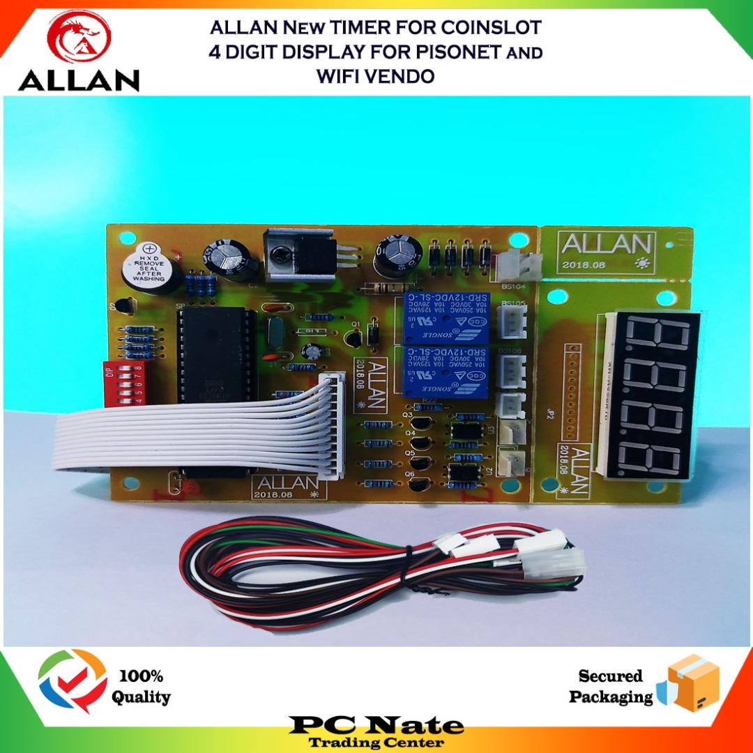 ALLAN New TIMER FOR COINSLOT 4 DIGIT DISPLAY FOR PISONET and WIFI VENDO ...