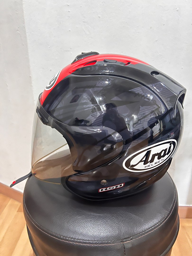 Arai ram 4 blast red, Motorcycles, Motorcycle Apparel on Carousell
