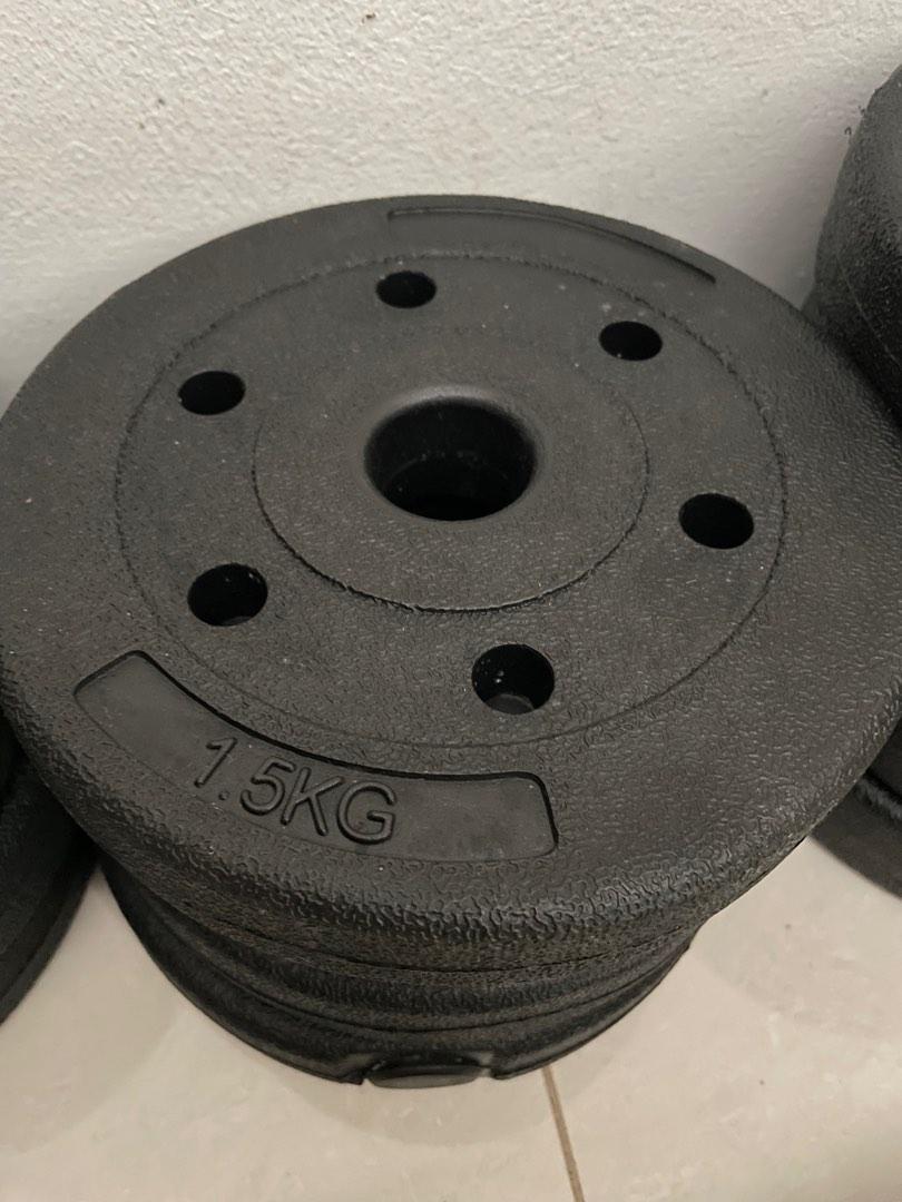 Barbell weights plates set - 30kg, Sports Equipment, Exercise & Fitness ...