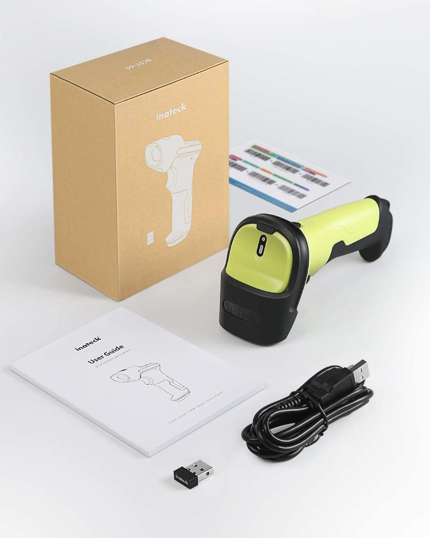 Barcode Scanner, Inateck Wireless Scanner, 2600mAh Battery, 35M Range ...