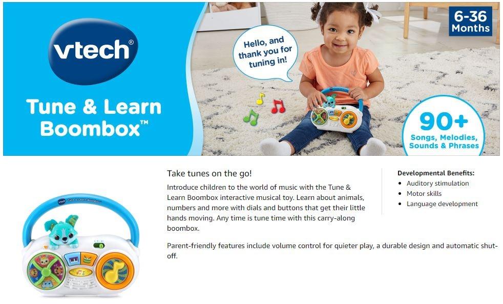 BNIB: VTech Tune and Learn Boombox Learn to the beat about music ...