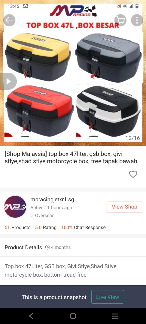 Brand New Motorbox, Motorcycles, Motorcycle Accessories on Carousell