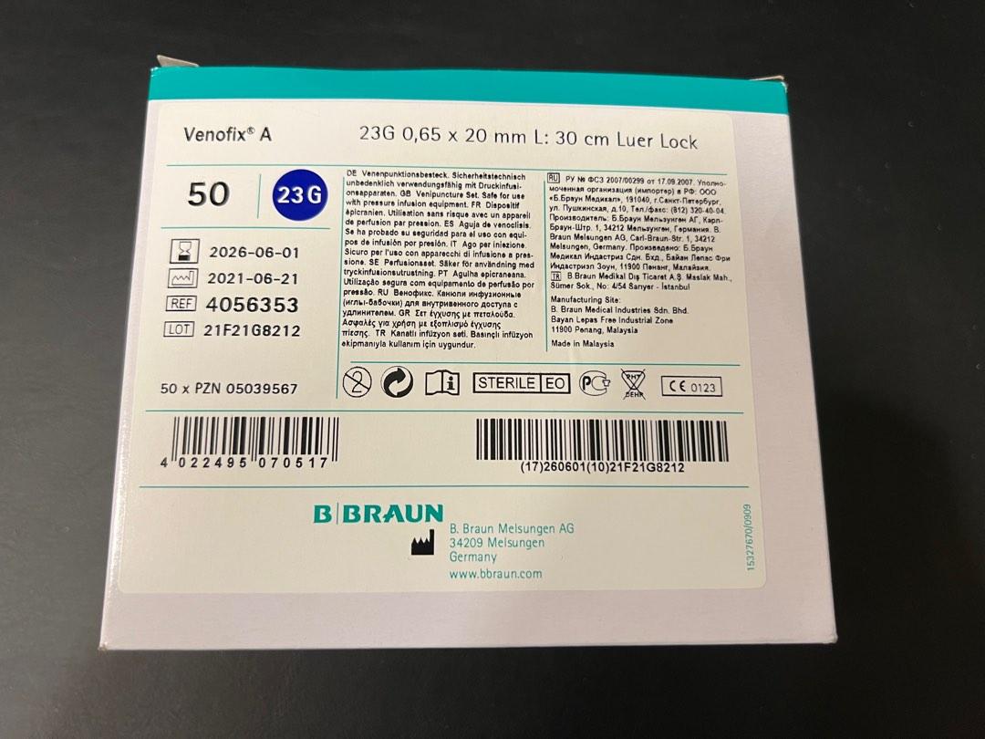 Braun Venofix Butterfly Needles (23g), Pet Supplies, Health & Grooming ...