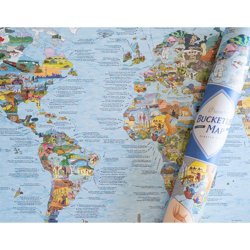 Bucket list world map, Furniture & Home Living, Home Decor, Other Home ...
