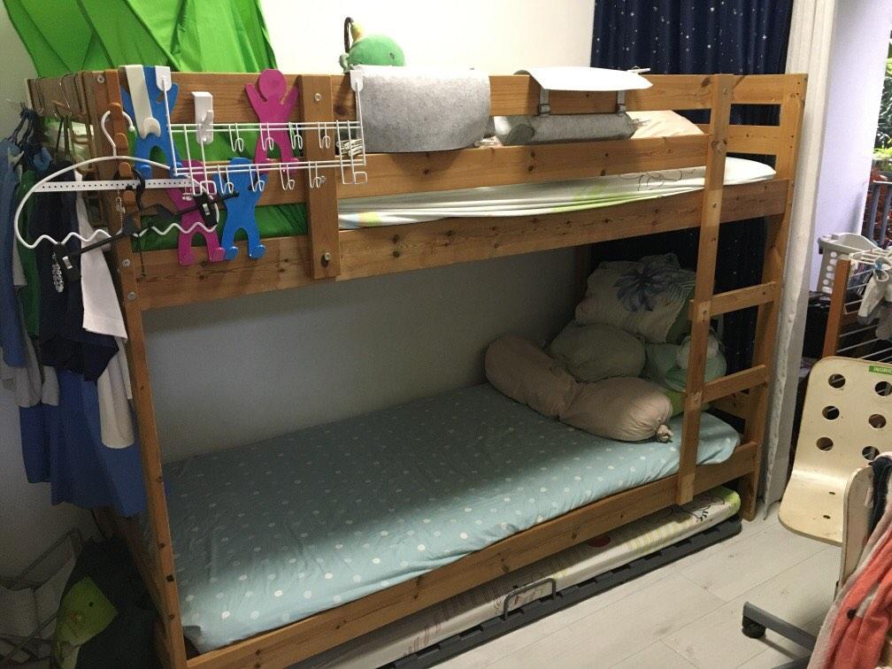 Ikea MYDAL Bunk Bed FRAME with underbed( trundle ) , Furniture & Home ...