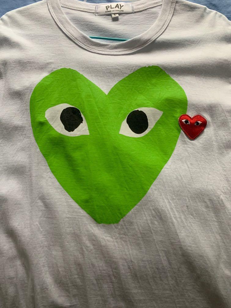 Cdg green red heart, Men's Fashion, Tops & Sets, Tshirts & Polo Shirts ...