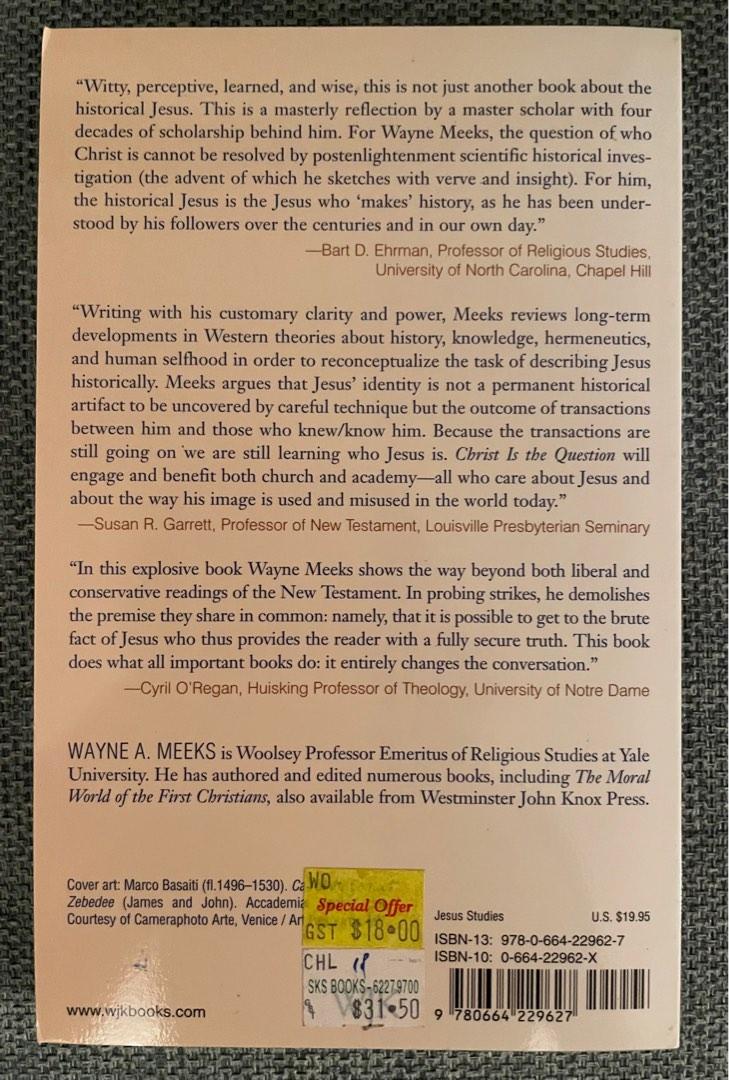 Christ is the Question (Wayne Meeks), Hobbies & Toys, Books & Magazines ...