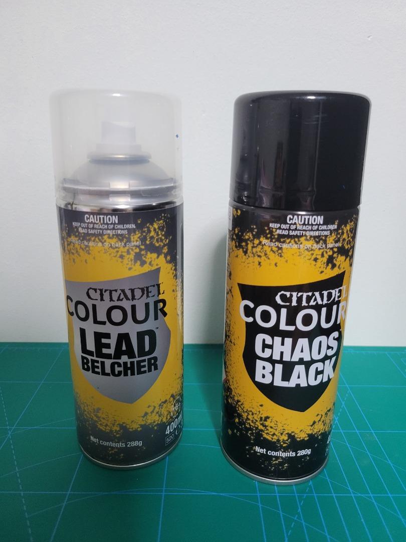 CITADEL SPRAY: LEADBELCHER, CITADEL SPRAY: CHAOS BLACK #Warhammer #40K ...