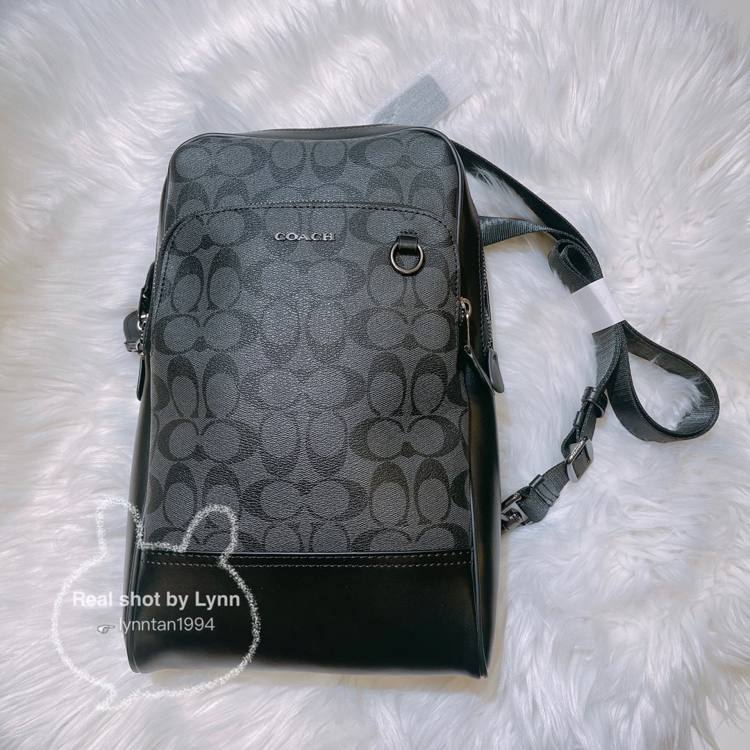 Coach Graham Pack in Signature Canvas Men Bag Backpack, Men's Fashion ...