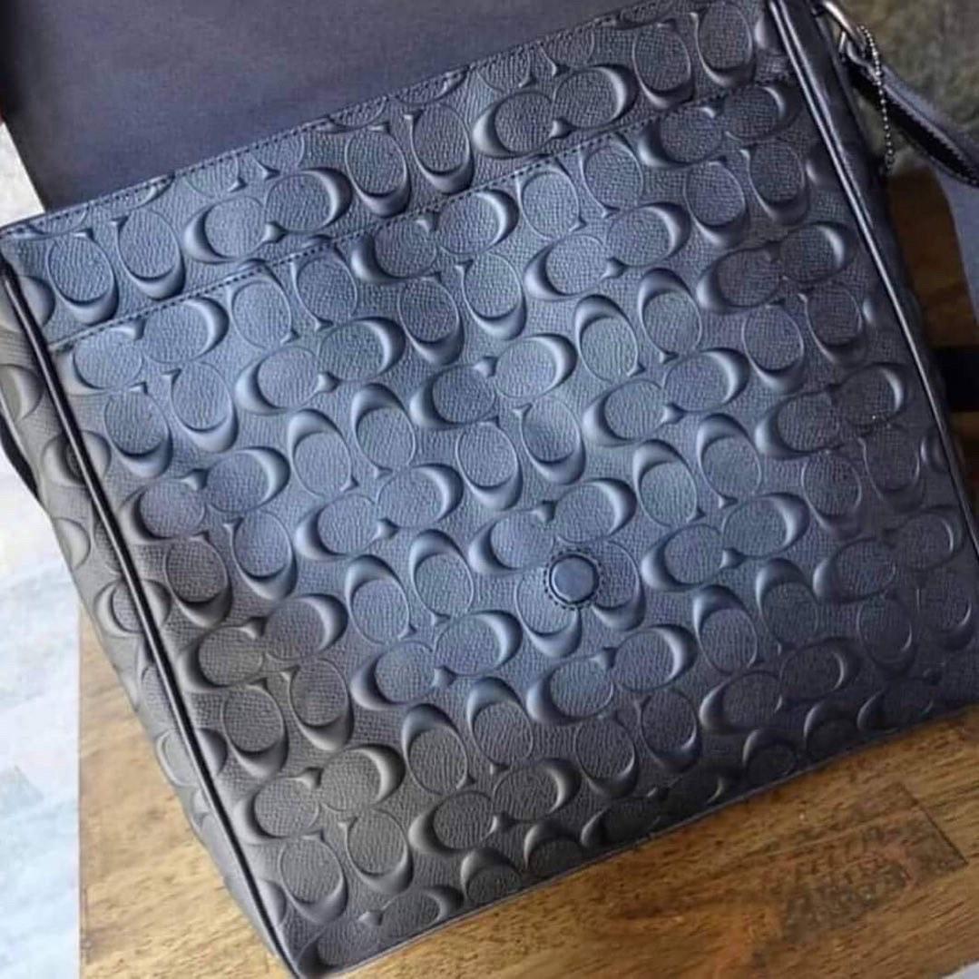 Coach Houston Map Bag In Signature Leather, Men's Fashion, Bags, Sling ...