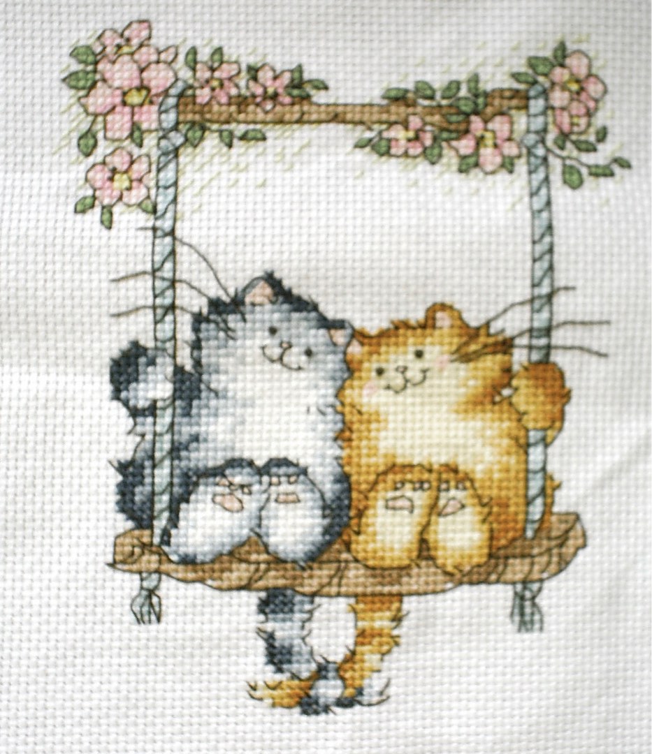 Completed Cross Stitch-Cats, Hobbies & Toys, Stationery & Craft ...