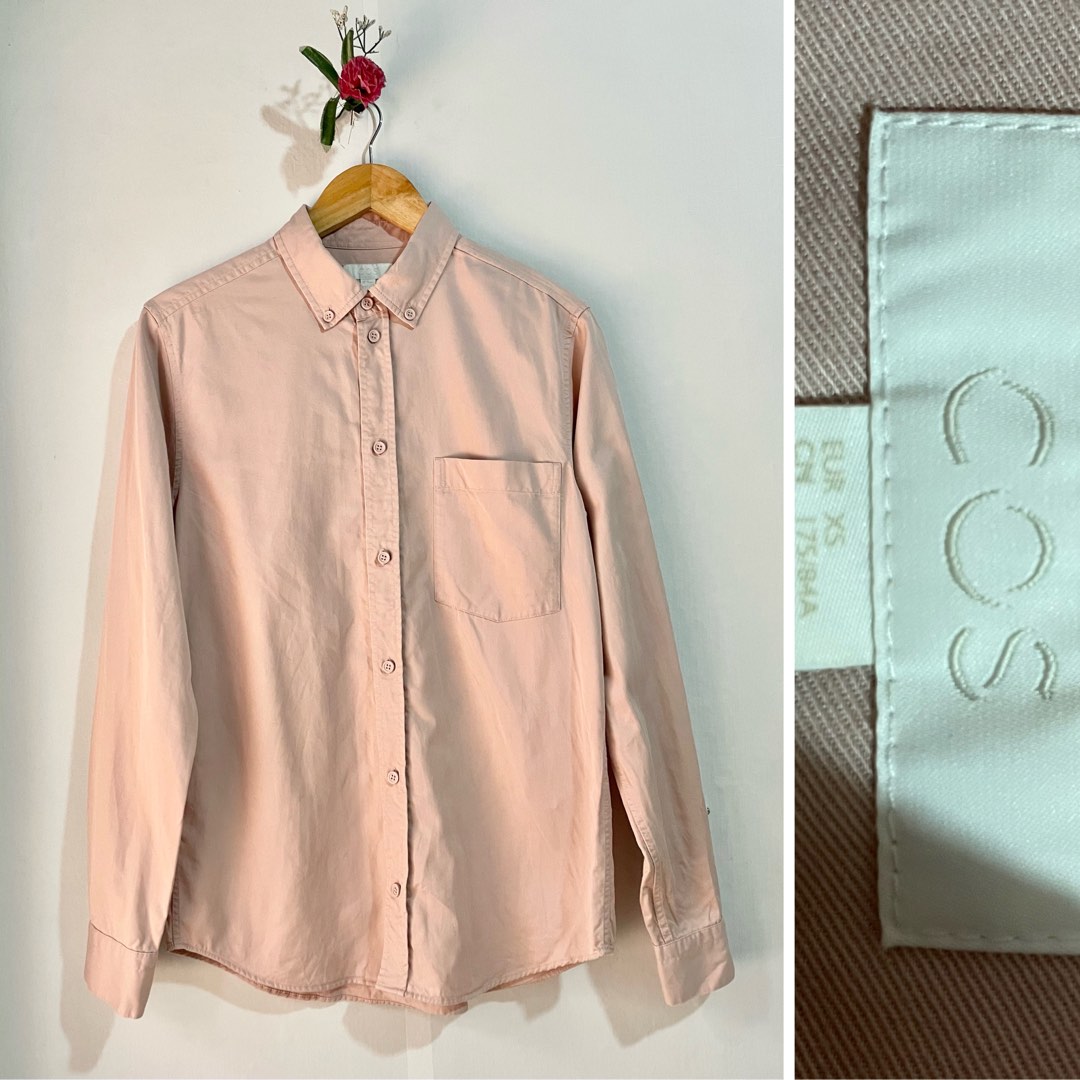 Cos Blush Pink button down top, Women's Fashion, Tops, Longsleeves on Carousell