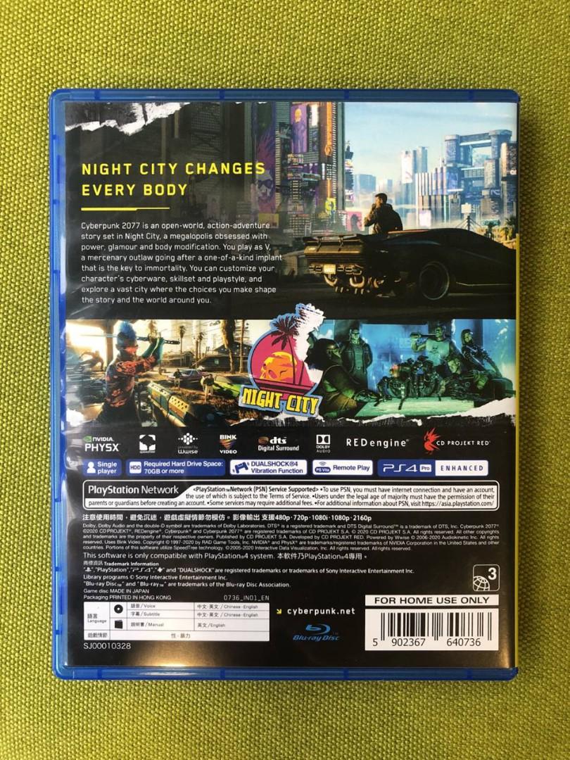 Cyberpunk 2077 PS4/PS5, Video Gaming, Video Games, PlayStation on Carousell
