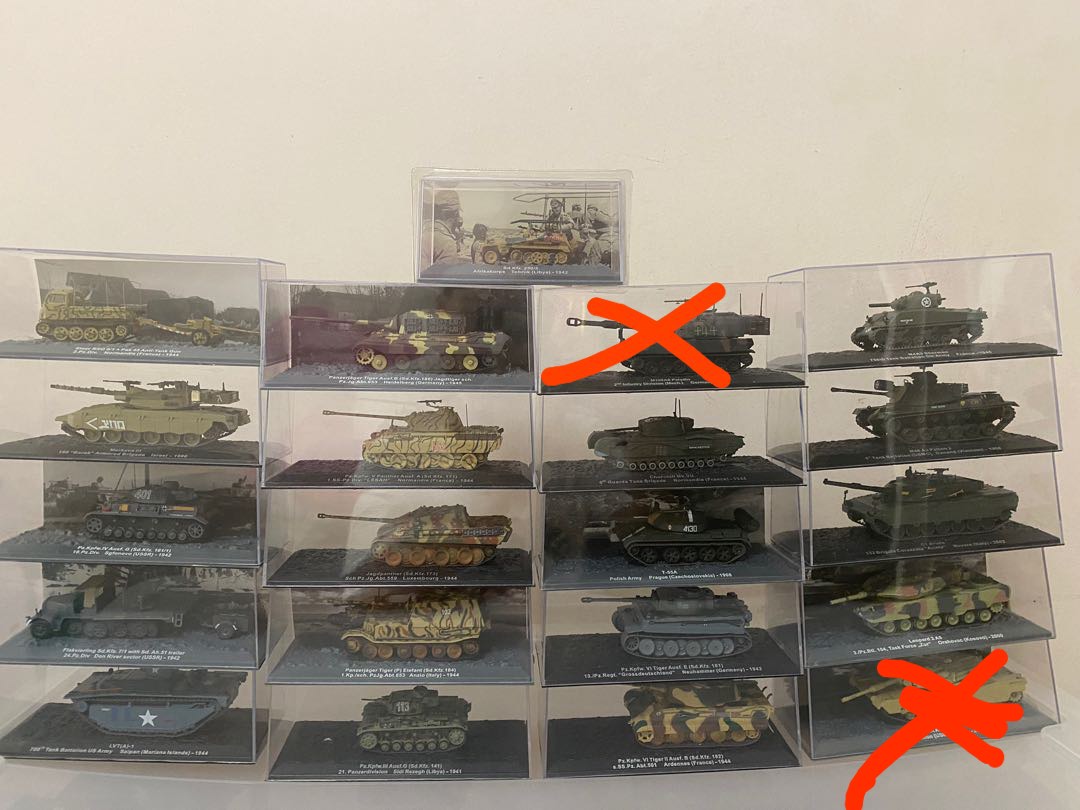 Deagostini diecast combat battle tank collection (with most magazines ...