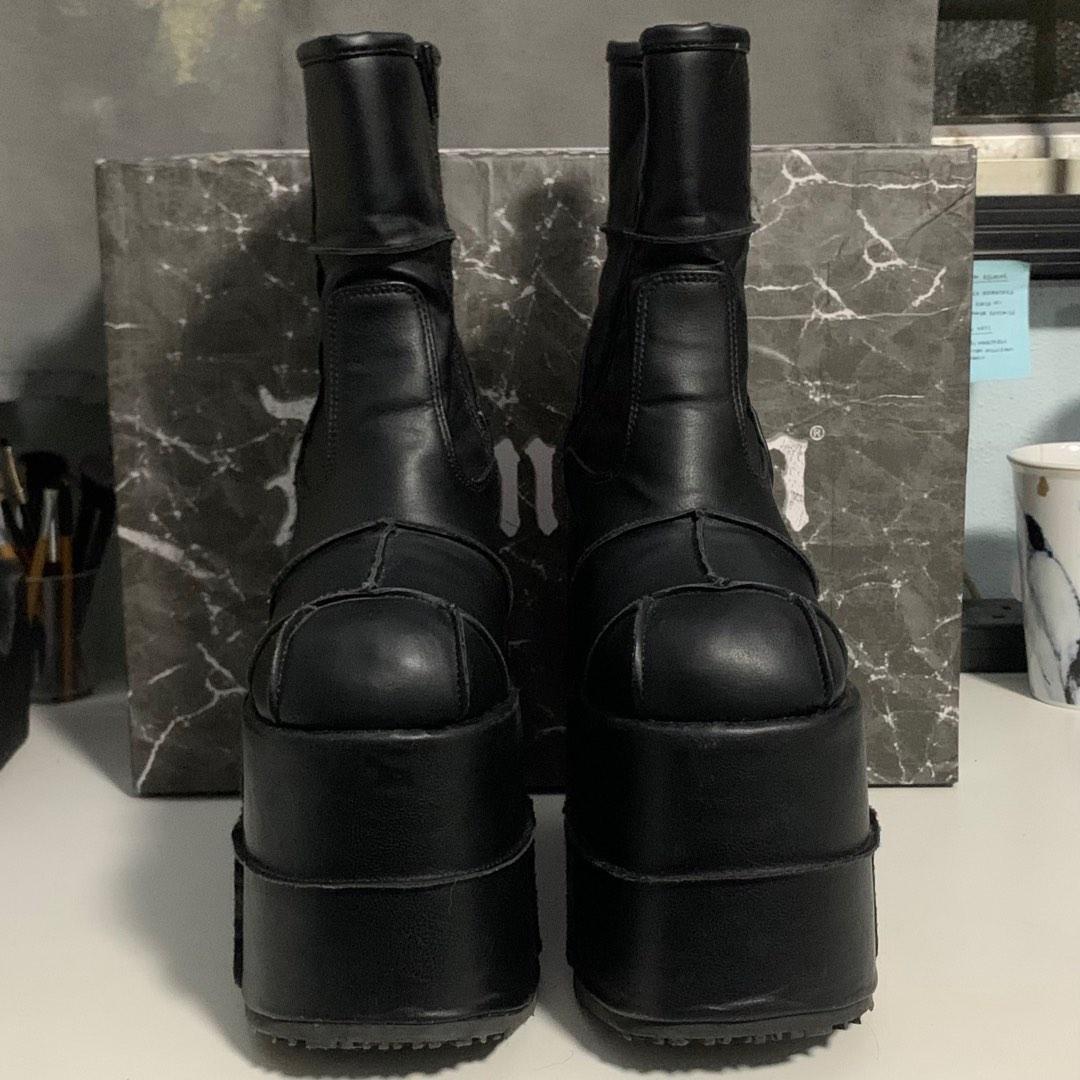 DEMONIA STACK-201, Women's Fashion, Footwear, Boots on Carousell