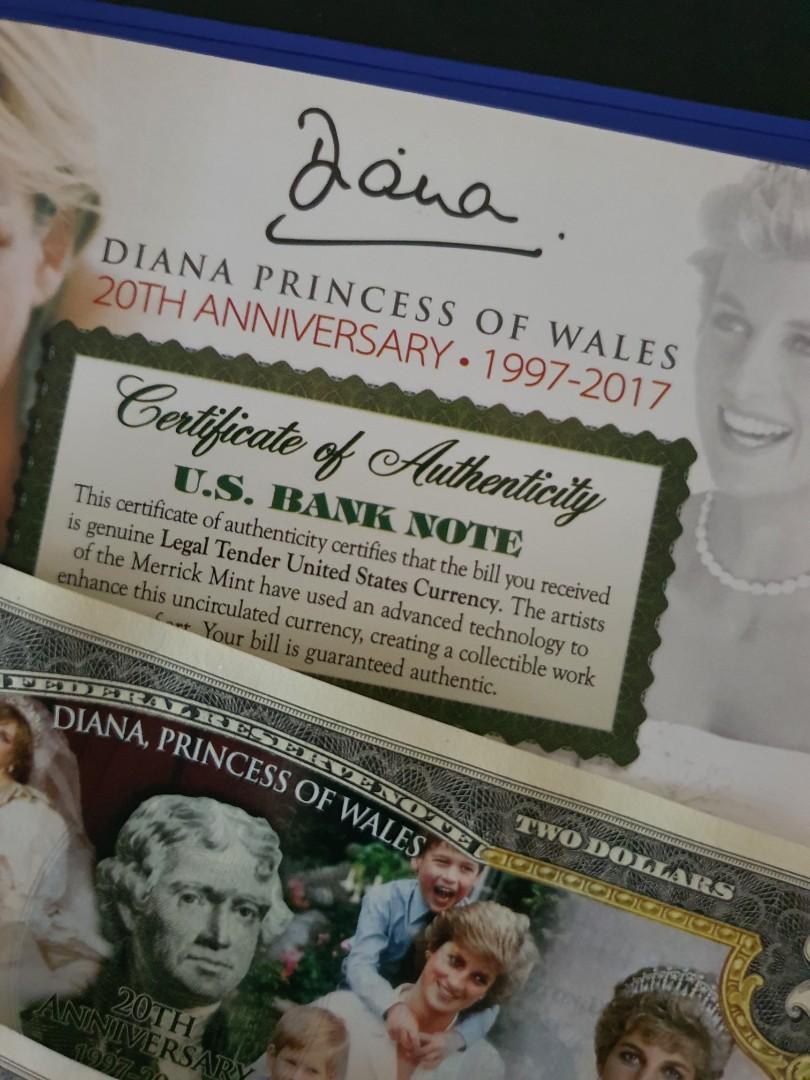 *Diana!!! *Princess Of Wales!!! *20th Anniversary *1997-2017*!!! USD $2 ...