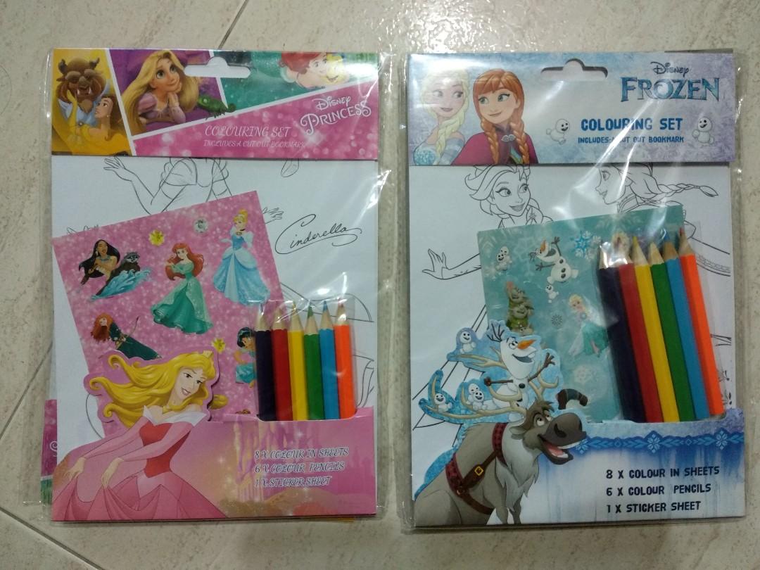 Disney Princess Colouring Set Goodie bag, Hobbies & Toys, Stationery ...