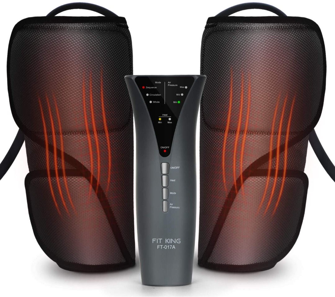 FIT KING Calf Massager with Heat Therapy, Leg Massager with Heat ...