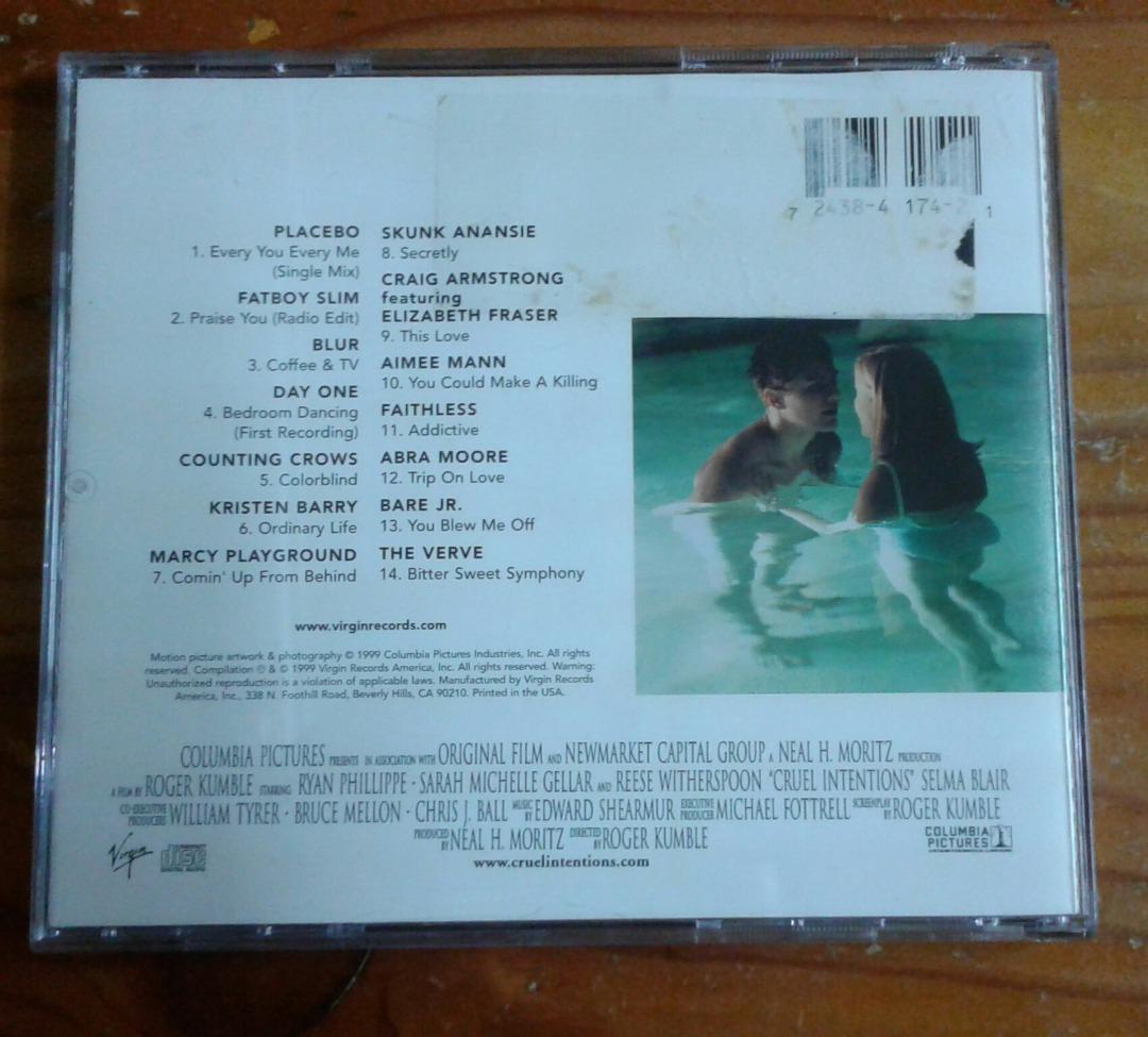 GB CD Cruel Intentions - OST Original Movie Soundtrack (open), Hobbies ...