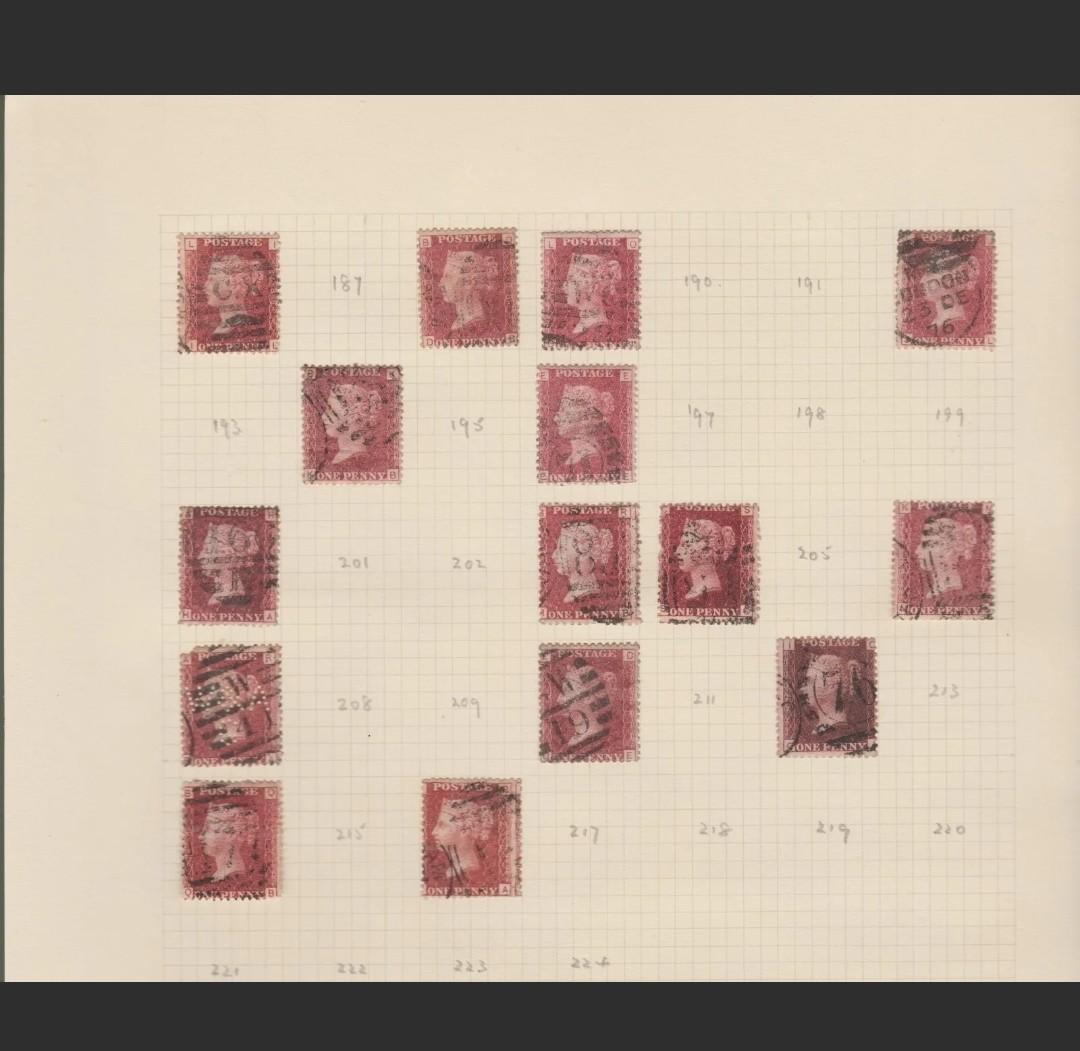 Great Britain penny red plate number 71-216, Hobbies & Toys ...